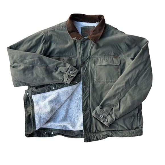 Woolrich | Jackets & Coats | Woolrich Sherpa Lined Olive Khaki ...